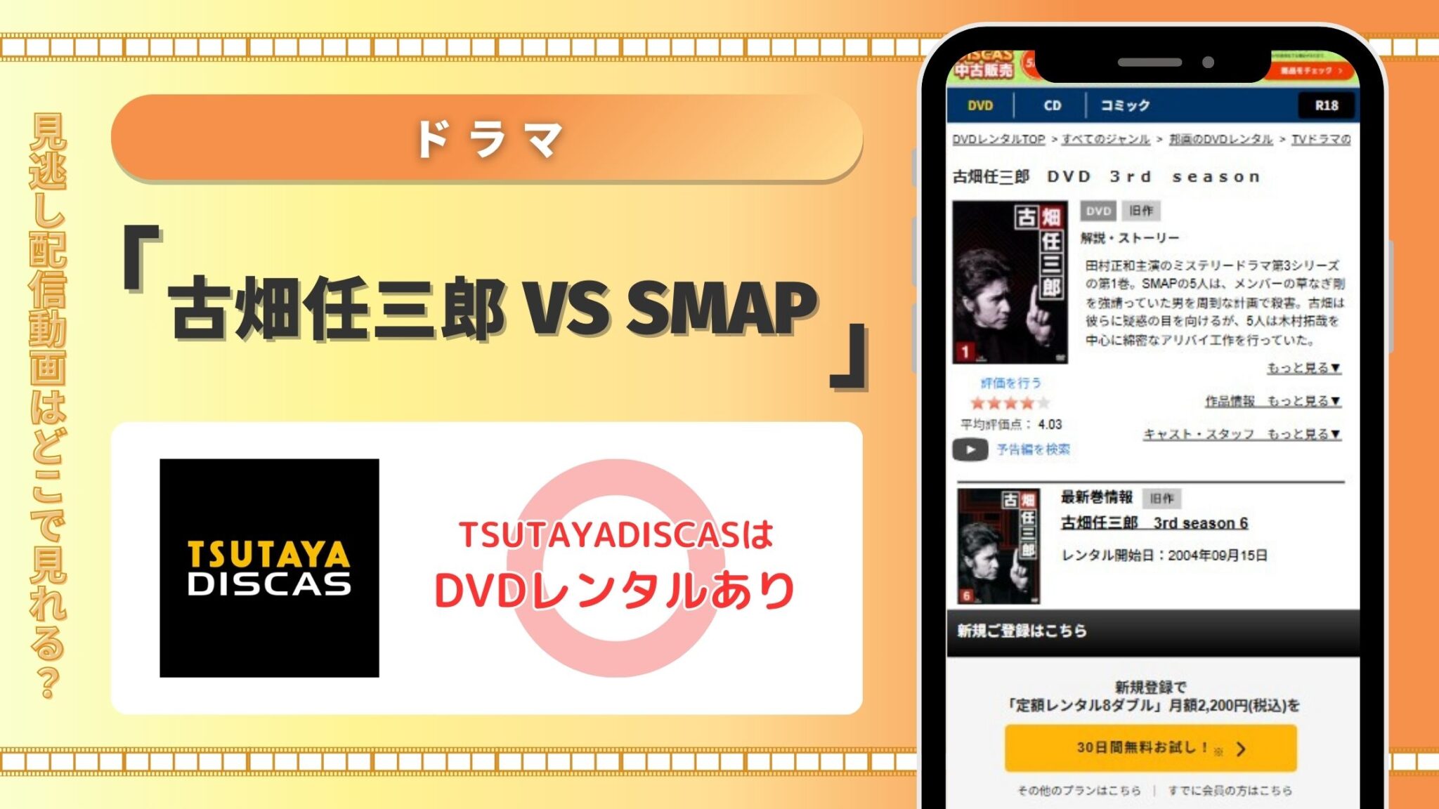 「古畑任三郎 VS SMAP」を見る方法！視聴できる配信サービスまとめ – 超！アニメディア 動画配信サービス比較
